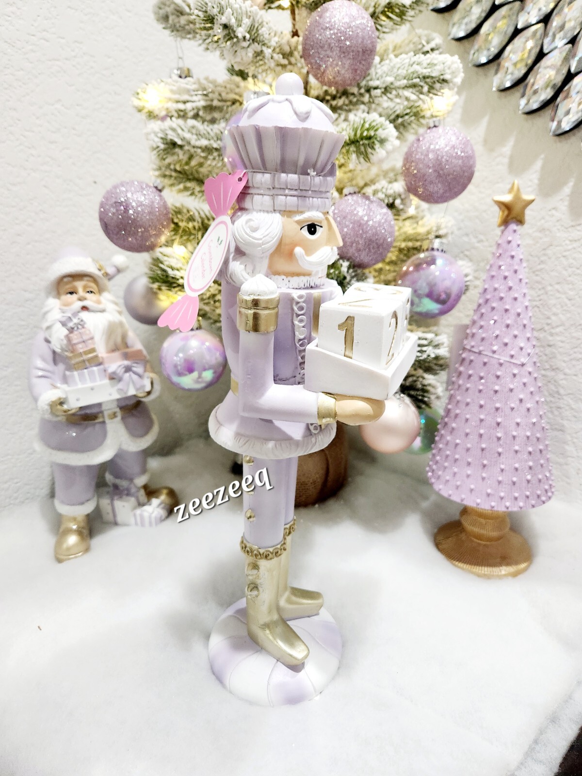 Peppermint Square Pastel Lavender Countdown Calendar Christmas ...