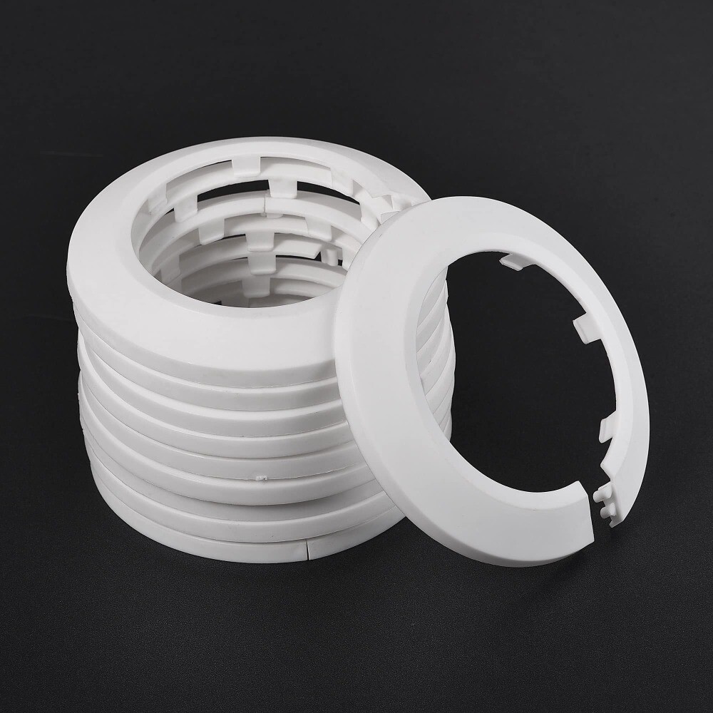 10pcs Plastic Pipe Cover 50/63/75/90mm Drain Line White Cover Household ...