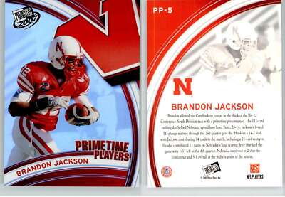Brandon Jackson 2007 Press Pass Primetime Players Nebraska Packers RC ...