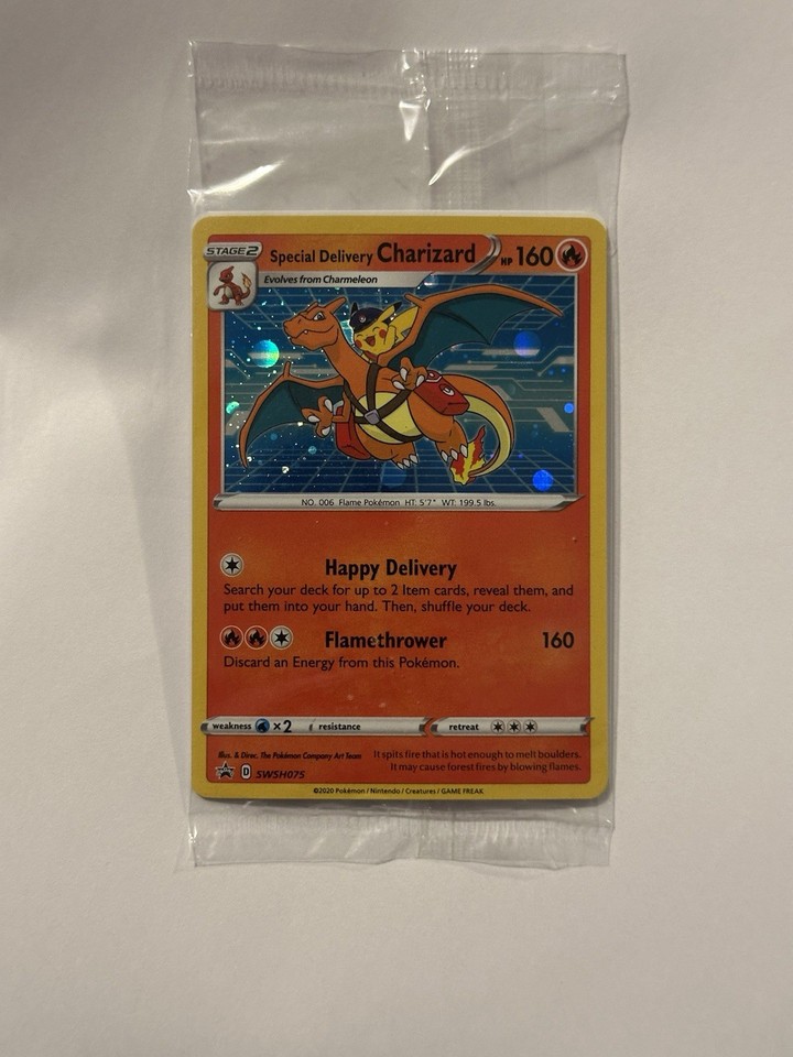 Special Delivery Charizard Pokemon Center Promo Card Sealed SWSH075 ...