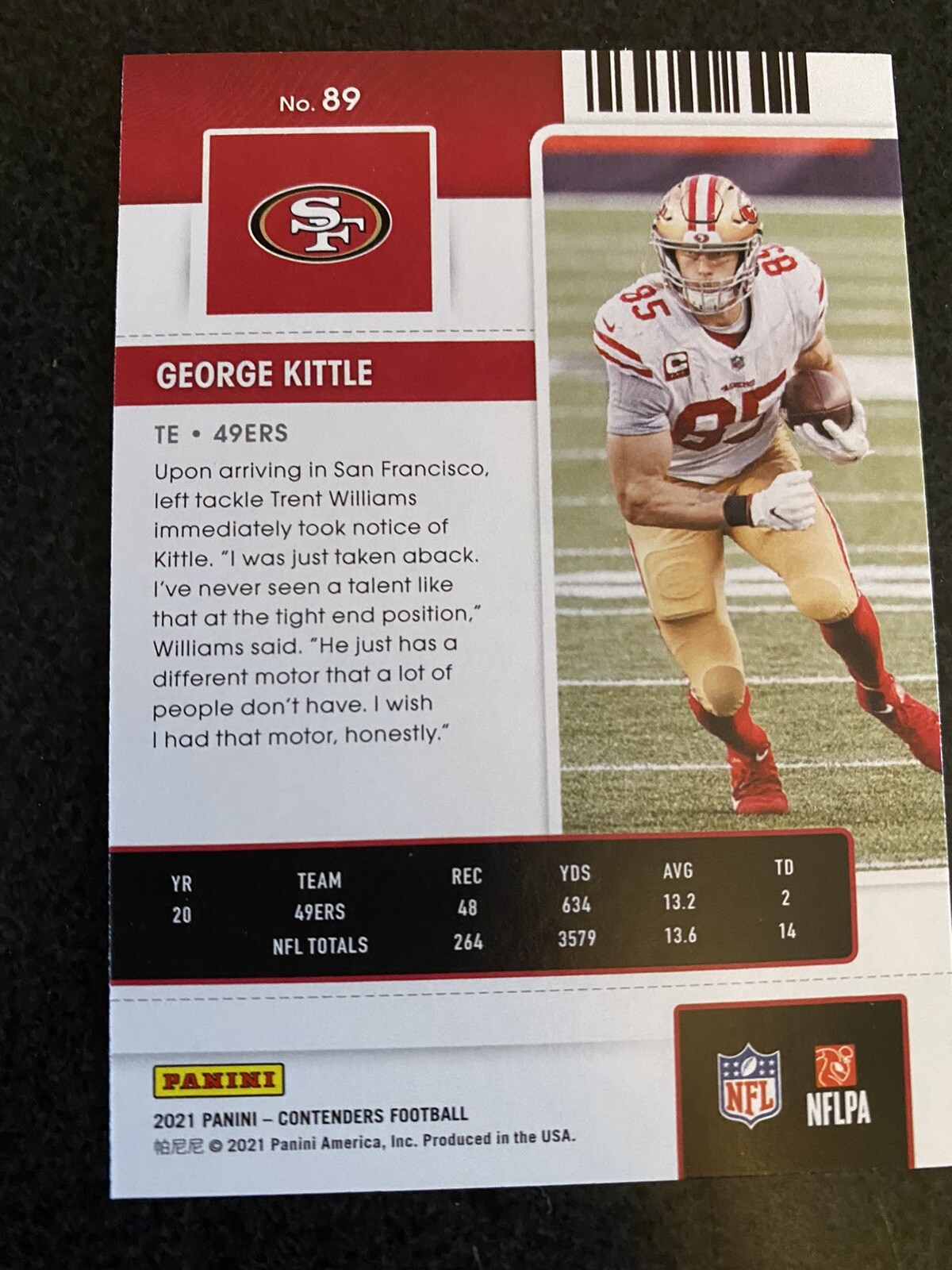 2021 Panini Contenders #89 George Kittle SEASON TICKET | eBay