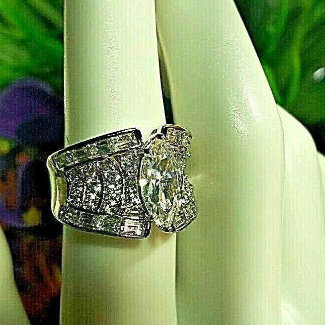 1”IN STERLING SILVER 12 BAR OF CLUSTERS CUBIC ZIRCONI… - Gem