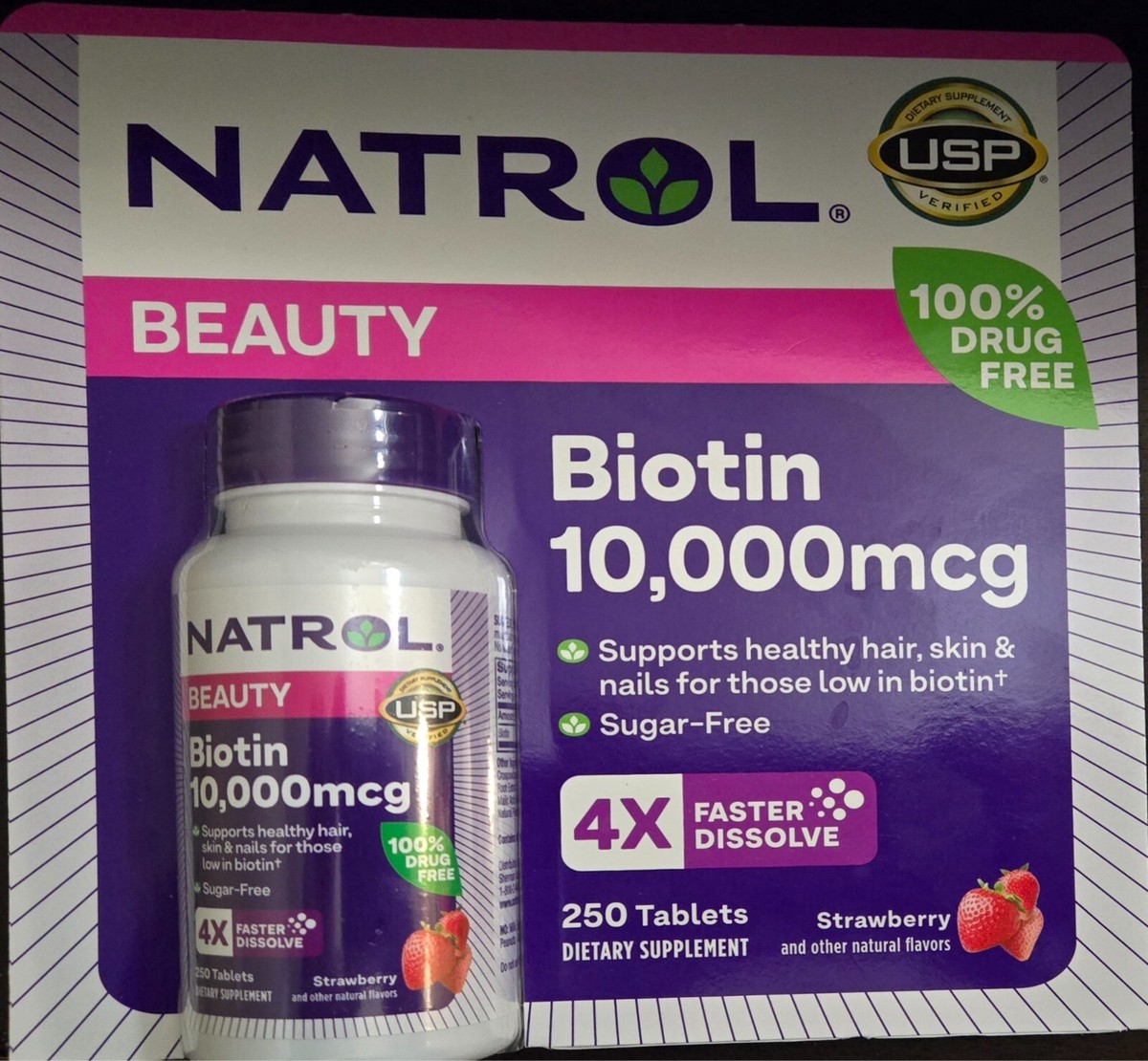 Natrol Biotin Maximum Strength Beauty Strawberry Fast Natrol Melatonin