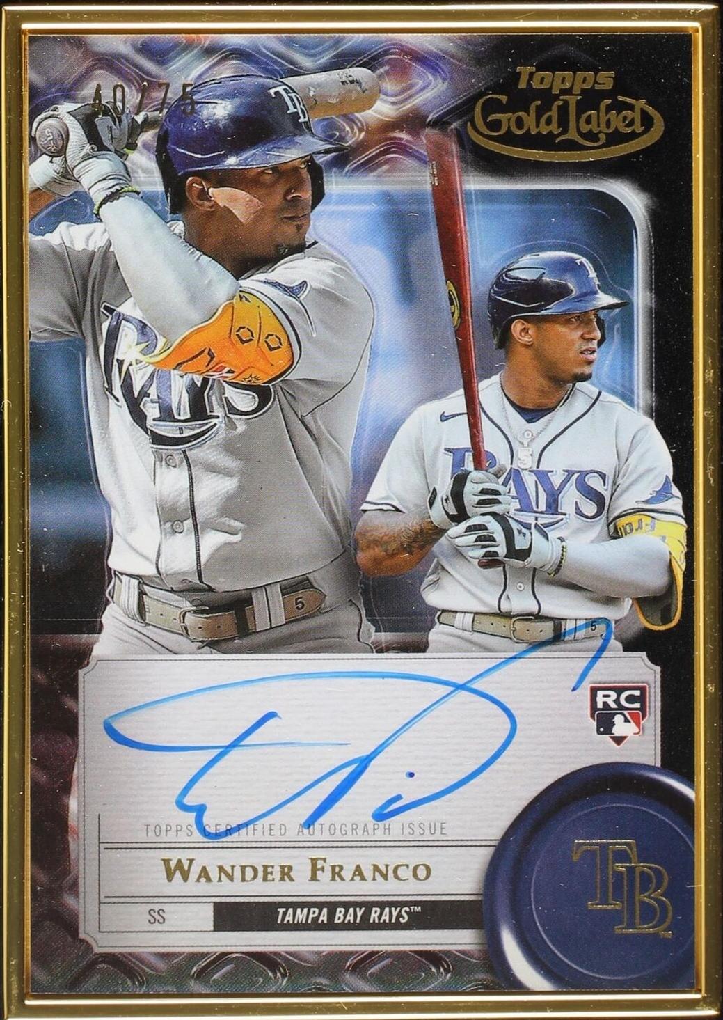 2022 Topps Gold Label - Framed Autographs Wander Franco #FA-WF Black ...