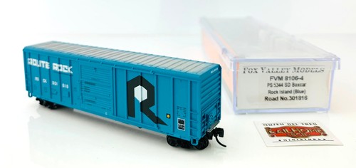 Fox Valley Models 8106 - Ps 5344 SD Boxcar - Rock Island (Blue) | eBay