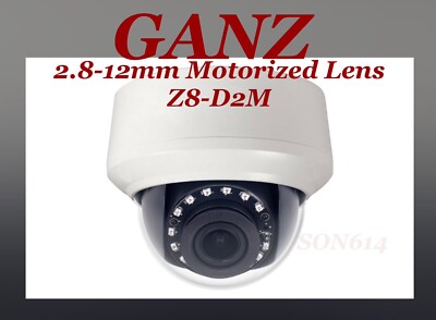 Security Color Camera W/2.8-12mm Motorized Lens 1080p Hybrid IR Ganz Z8 ...