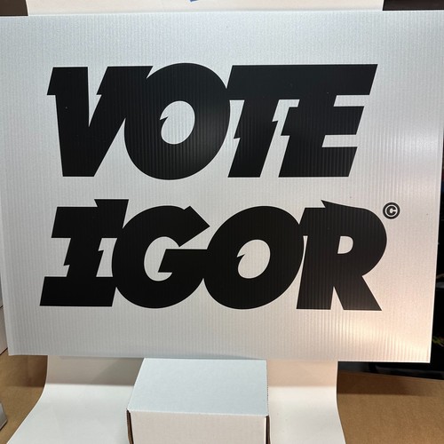 Tyler the Creator Vote Igor Lawn Sign Silver Print Golfwang Golf Wang ...