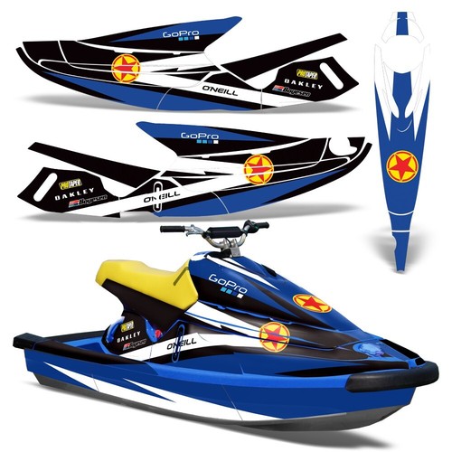 Decal Graphic Kit Fits Yamaha Jet Ski WB 700 Wrap Jetski Wave Blaster ...