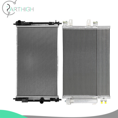 For 2011-2016 Jeep Compass Patriot Car Radiator & A/C Condenser Cooling ...