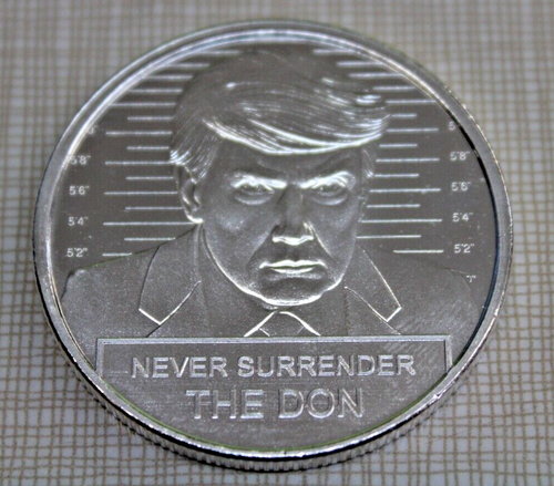 Never Surrender TRUMP 1oz .999 AG Silver Bullion Coin (Uncirculated ...