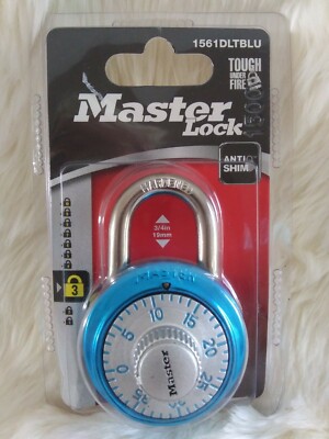Master Lock 1561DLTBLU Combination Lock, Light Blue Teal BRAND NEW!! | eBay
