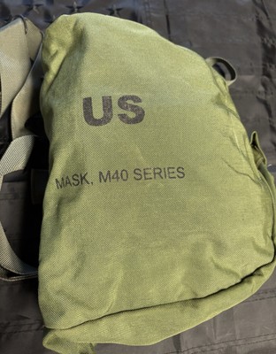 M40 Series Gas Mask Size M Complete Kit w/ Sealed Filters, Lens Covers ...