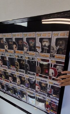 Funko Pop Box Display Case 32+ Boxed Minifigures Shelf Wood Cabinet ...