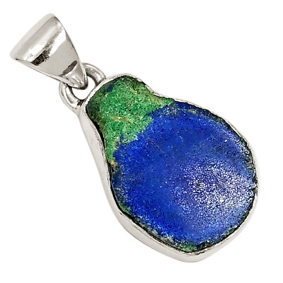 Natural Utah Azurite & Malachite Stalactite 925 Silver Pendant ALLP ...