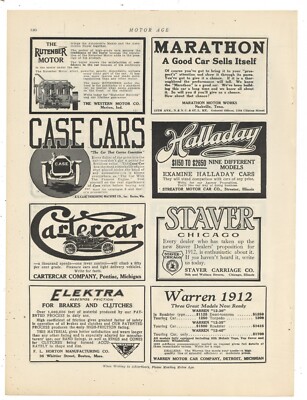 1912 Streator Motor Car Co. Ad: Halladay Automobiles - Streator ...