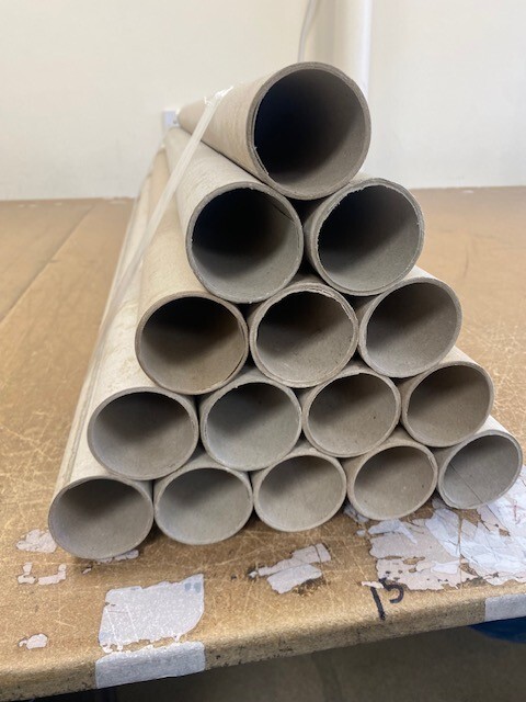 Long cardboard posting tubes 15 heavy duty poster tube length 1380mm ...
