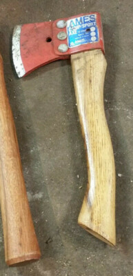 1970s vtg AMES 11-725 625 Camp SPORT Hand Axe 12" HATCHET Single Bit ...