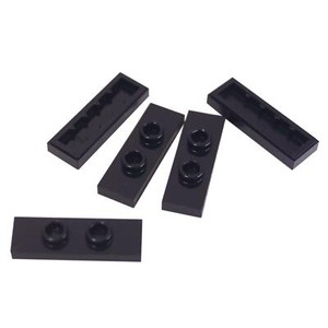 5 NEW LEGO Plate, Modified 1 x 3 with 2 Studs (Double Jumper) Black | eBay