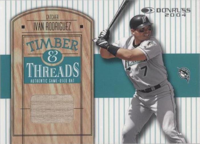 2004 Donruss - Timber & Threads Ivan Rodriguez #TT-25 (MEM) for sale ...