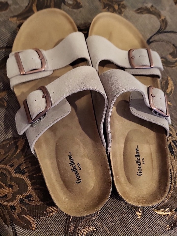 Men's Saul Suede Double Buckle Sandals - Goodfellow & Co Tan Size 10 ...