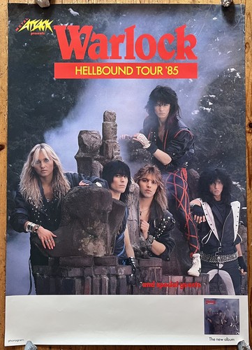 WARLOCK original Hellbound Tour '85 Tourplakat Poster Tourposter Plakat DORO | eBay.de