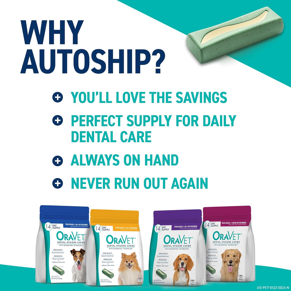 Dental Chews for Dogs, Oral Care and Hygiene Chews (Small Dogs, 10-24 ...