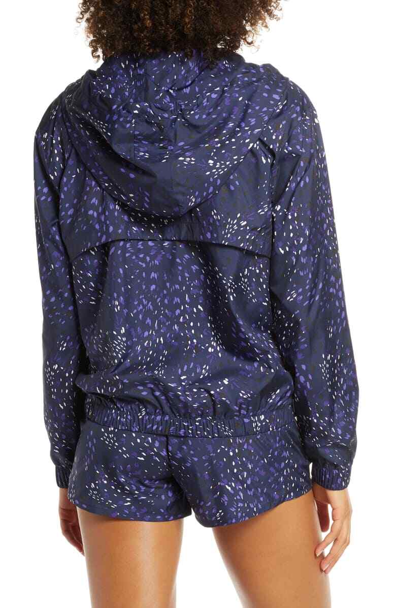 NEW Zella Aerin Windbreaker Jacket in Navy Confetti-Size XL #NA232 | eBay