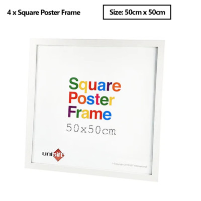 4 x Square White Photo Frame 50x50cm Poster Artwork Picture Home Décor ...