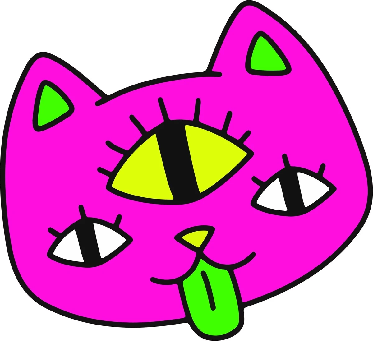 Trippy Cat Drawing