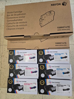 Xerox 6515 Workcenter Printer Toner and Waste Tray (9 Toner and 2 Waste ...