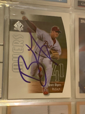 BRETT MYERS AUTOGRAPHED SIGNED 2002 SP AUTHENTIC CARD PHILLIES COA | eBay