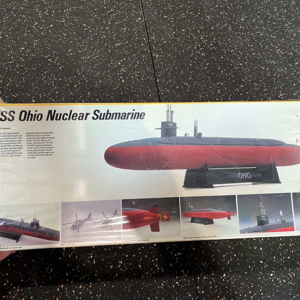 Testors DML 1/350 USS Ohio Nuclear Submarine Model Kit #930 New Sealed ...