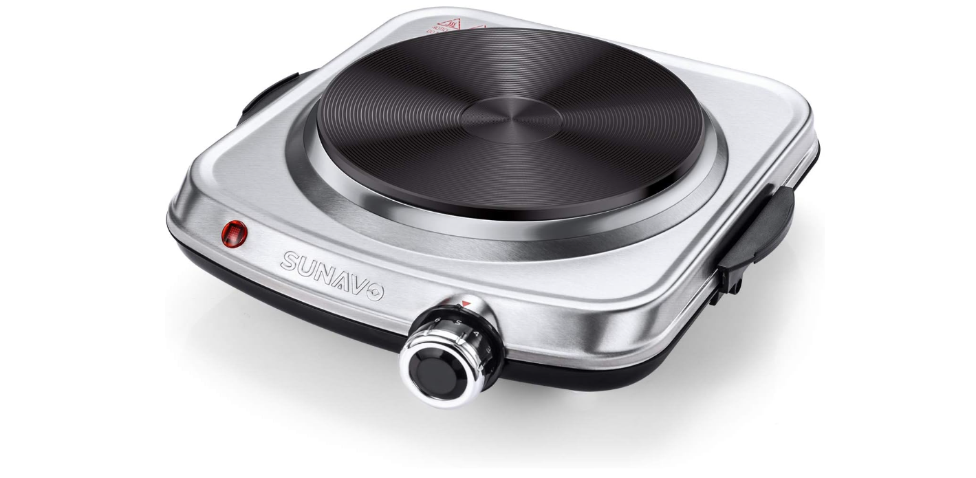 SUNAVO 1500W Hot Plates for Cooking, Electric Single Burner with ...