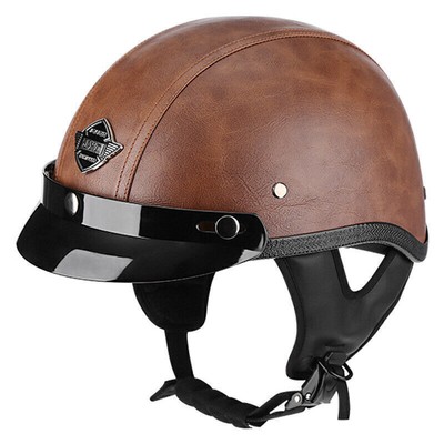 Retro Motorradhelm Rollerhelm Schutzbrillen Oldtimerhelm Halbschale ...