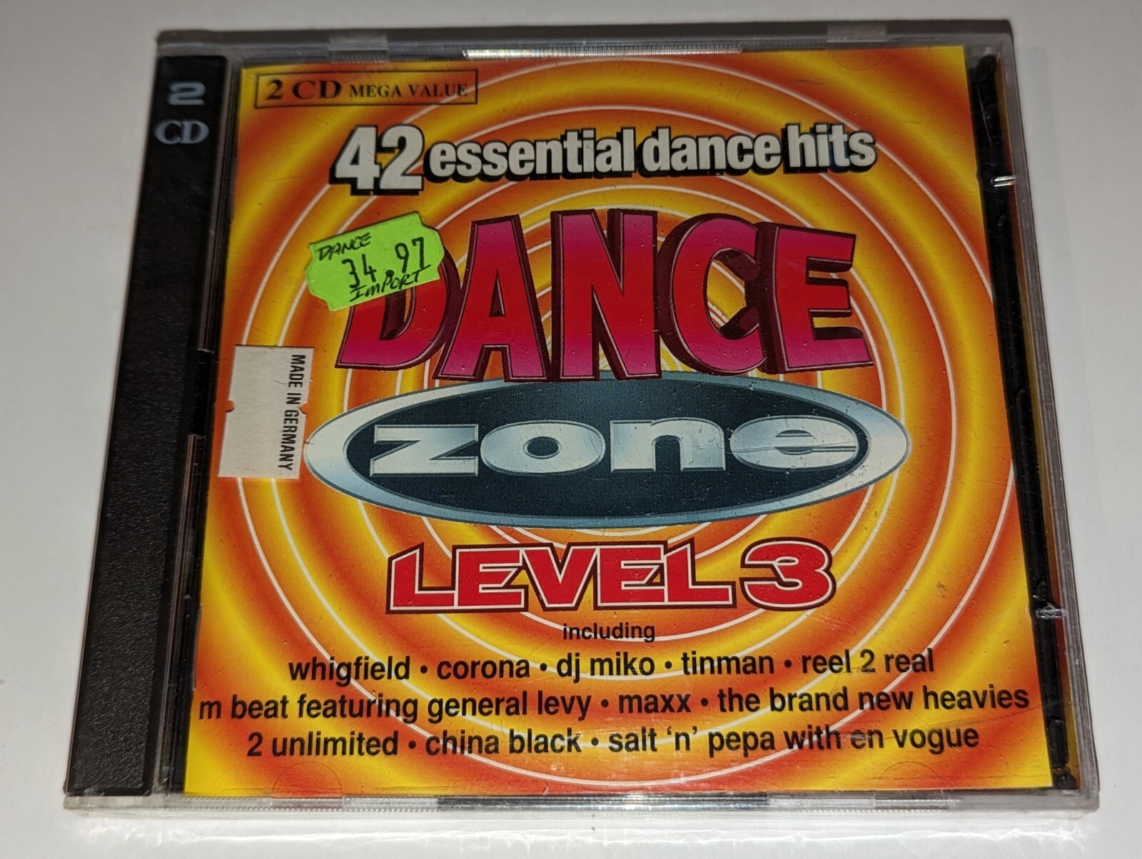 *NEW/SEALED* Dance Zone Level 3 CD 2-Disc Set 42 Essential Dance Hits 1994 | eBay