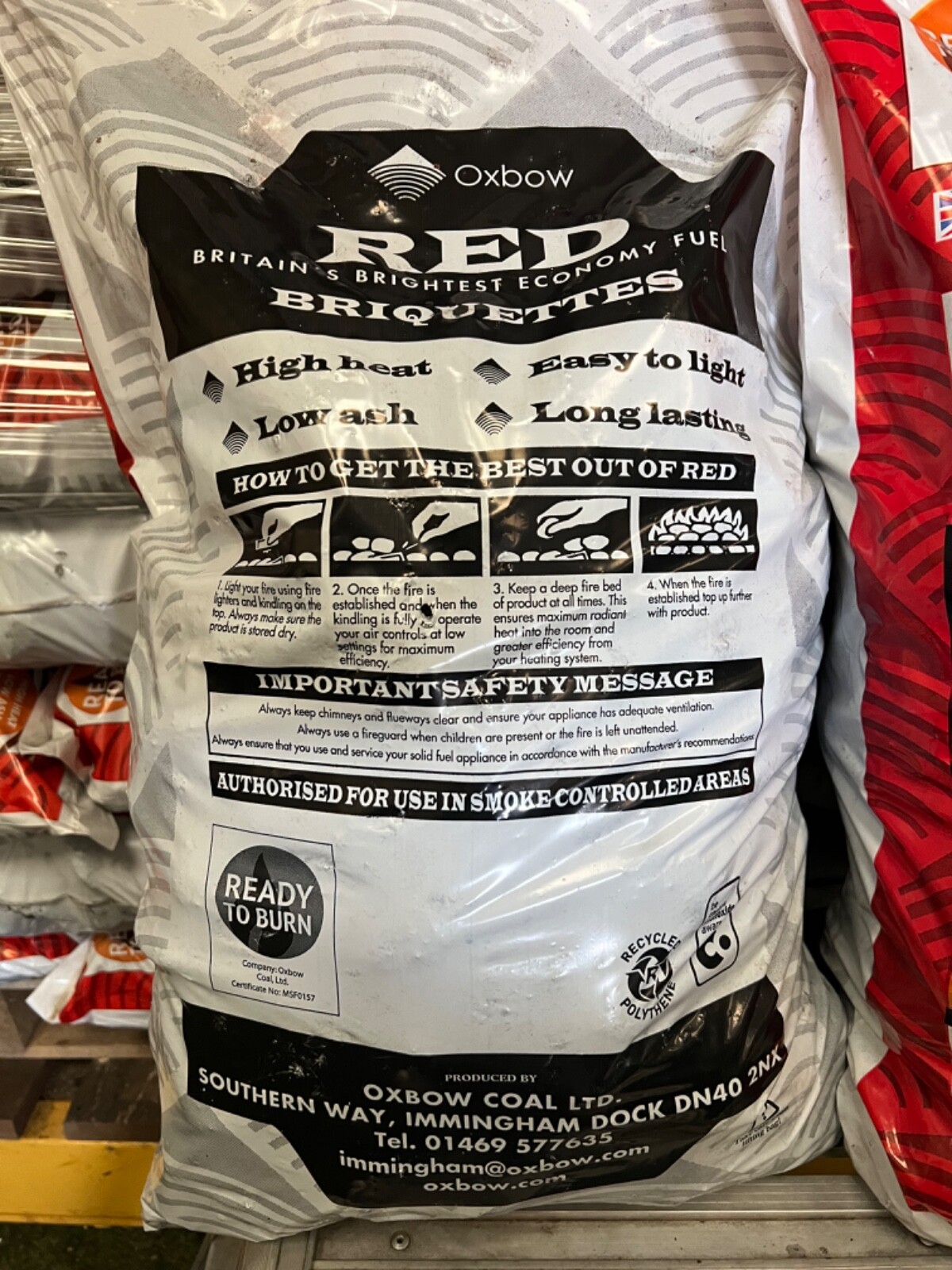 1/4 tonne oxbow Red Smokeless coal | eBay UK