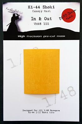Dead Design 1/48 NAKAJIMA Ki-44 SHOKI "TOJO" IN & OUT CANOPY PAINT MASK ...