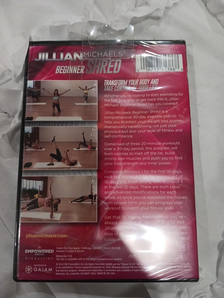 Jillian Michaels Beginner Shred DVD 2014 New Factory Sealed Free Shipping! 18713613868| eBay