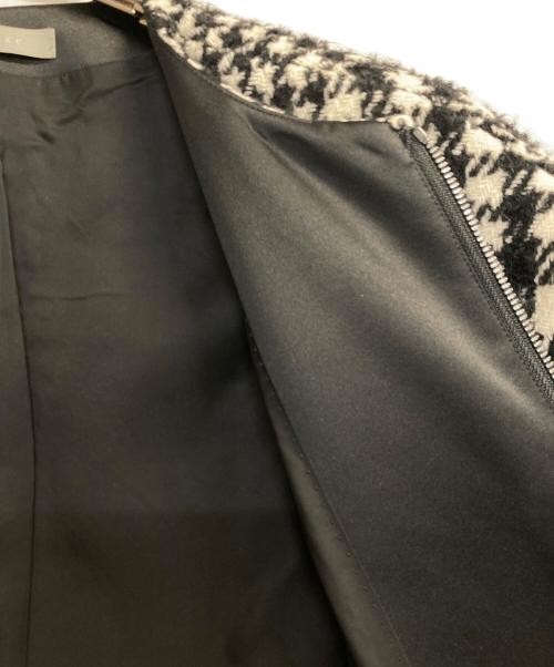 theory luxe SABOI COCOON COAT / Houndstooth Check Collarless | eBay