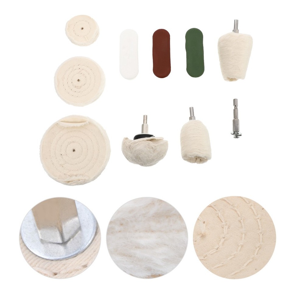 10 Pcs Rotary Tool Accessories Polishing Wheel for Drill Buffing Wheels ...