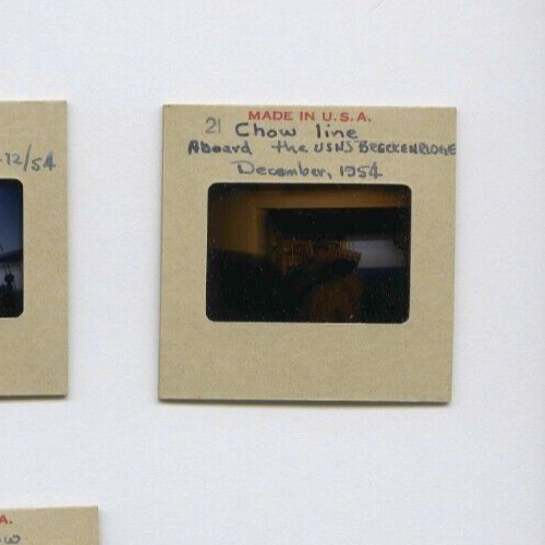 1954 USS Breckenridge AP-176 - US Navy Chow Line - Vintage Red Border ...