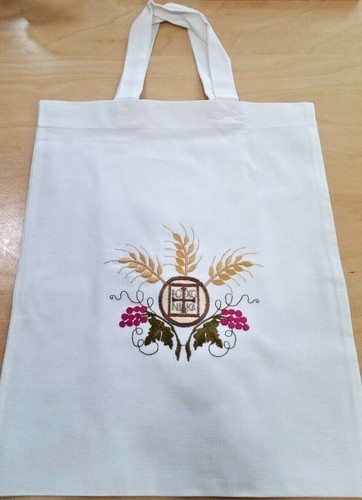 Linen Prosphora Pouch Holy Bread Embroidered Thread Greek Orthodox Bag ...