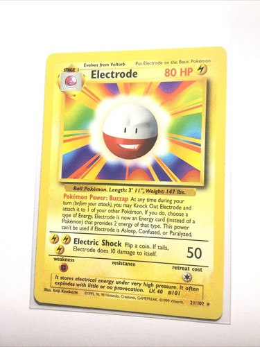 ELECTRODE - 21/102 - Base Set - Pokemon Card - LP | eBay