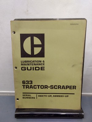 Caterpillar CAT 633 Tractor Scraper Lubrication & Maintenance Manual | eBay