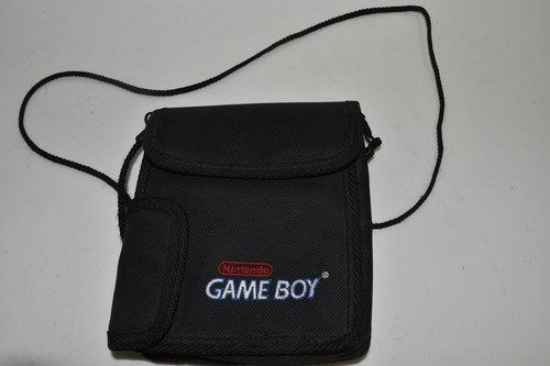 Nintendo Original BLACK Gameboy Compact Carrying Case w/ shoulder strap ...