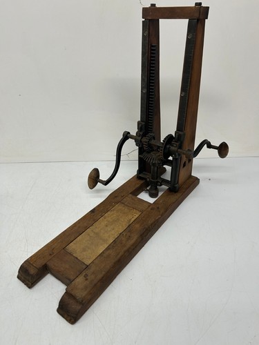 Vtg Antique Barn Beam Post Auger Drill Press Boring Machine Tool Farm ...
