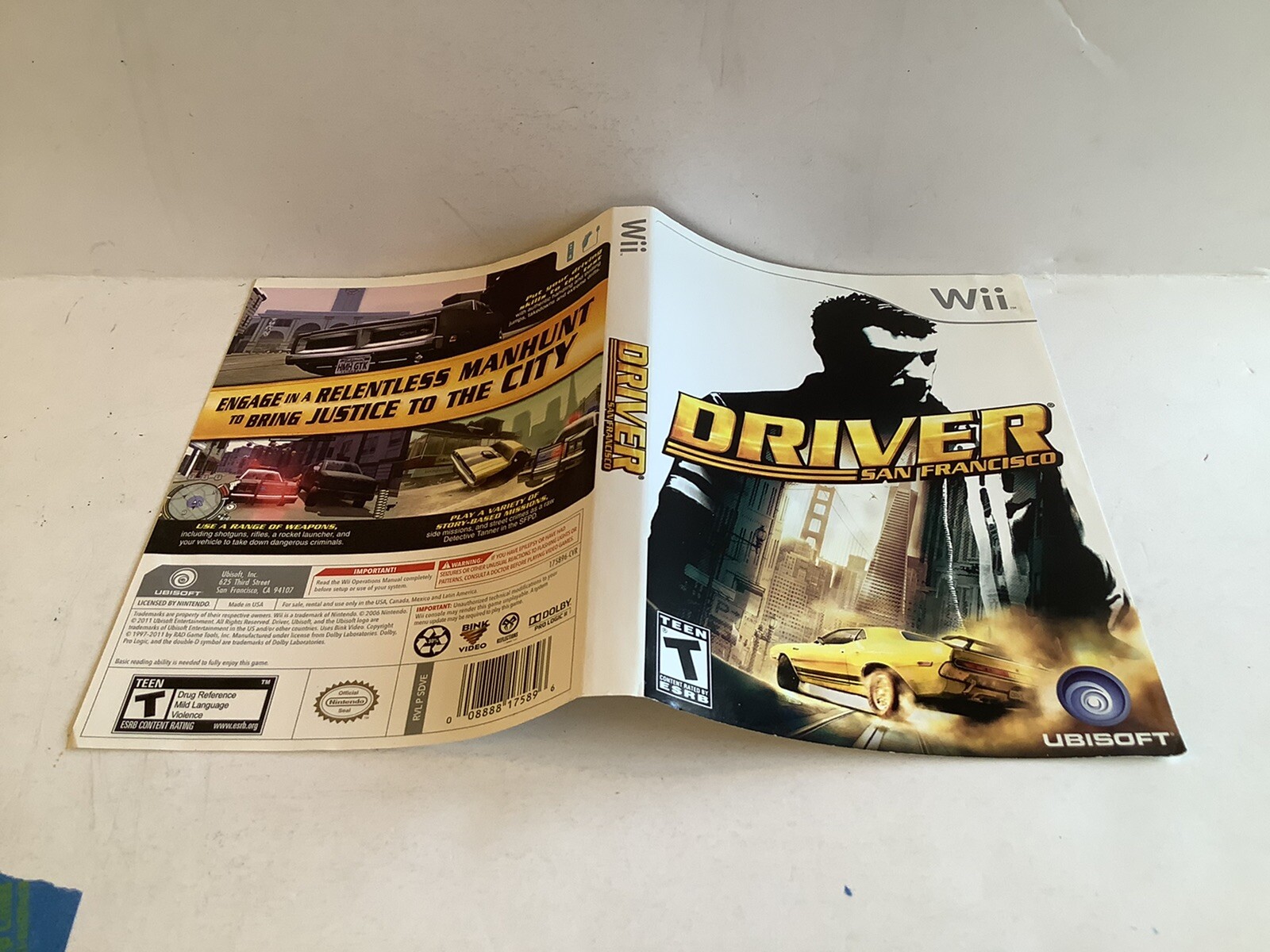 Driver San Francisco Wii ARTWORK ONLY Authentic | eBay