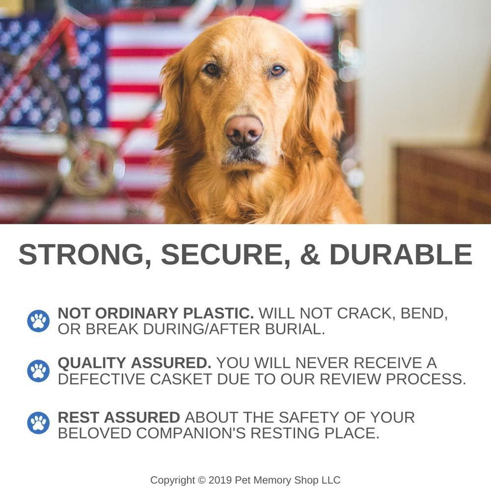 Pet Casket Ultra Strong and Safe Pet Burial Box for Dogs, Cats, and ...