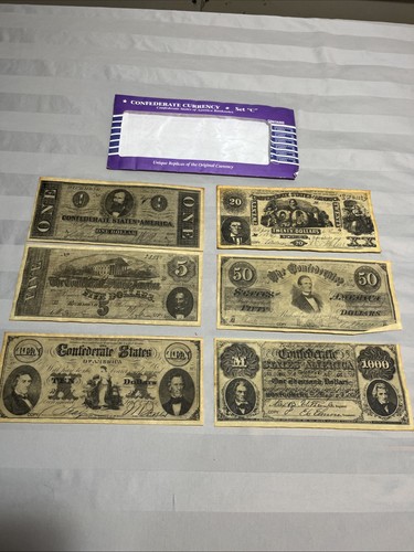 Confederate States Civil War Era Currency - Banknotes - Set C | eBay