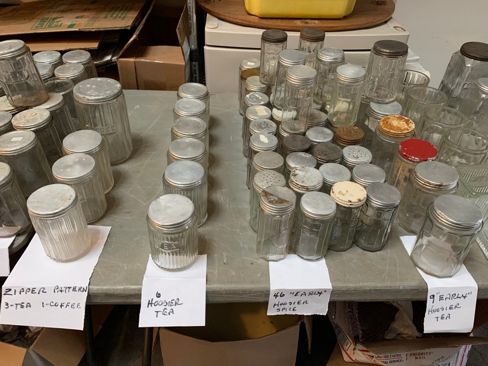 Hoosier Kitchen Cabinet spice jar rack, door mounted | eBay